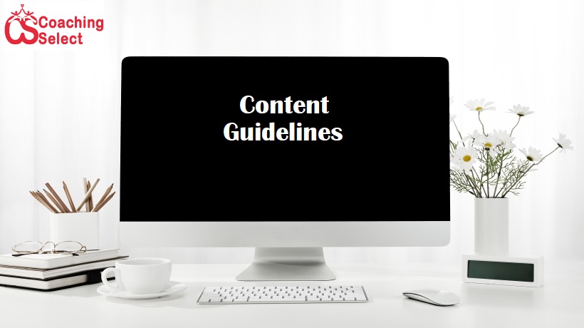 Content Guidelines at CoachingSelect