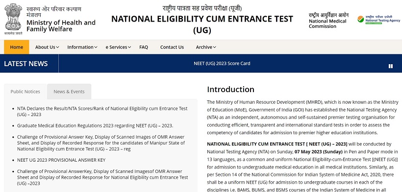 NEET UG 2023 Result Out, Check Here